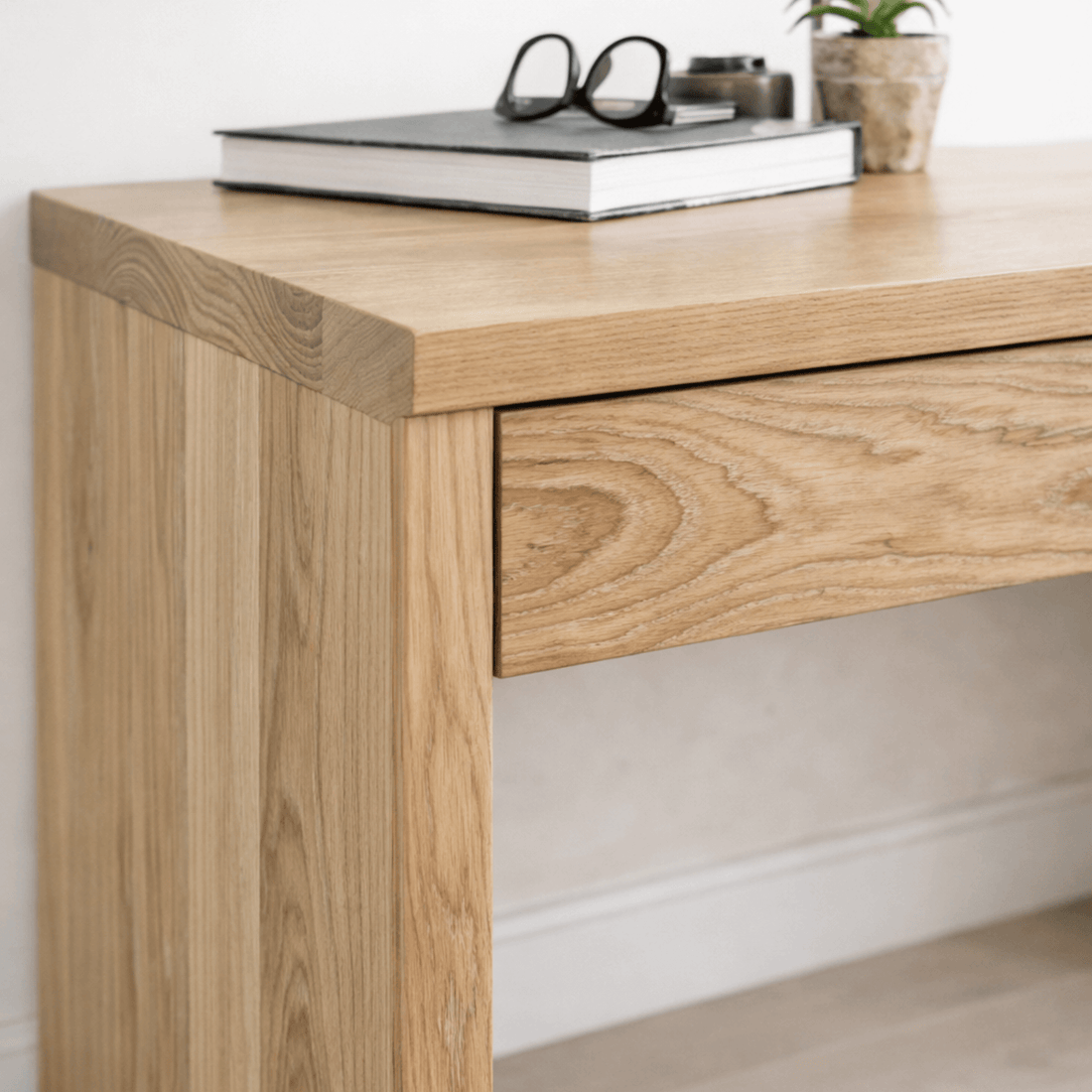 BEACHWOOD - Modern Desk with 3 Drawers L2000mm